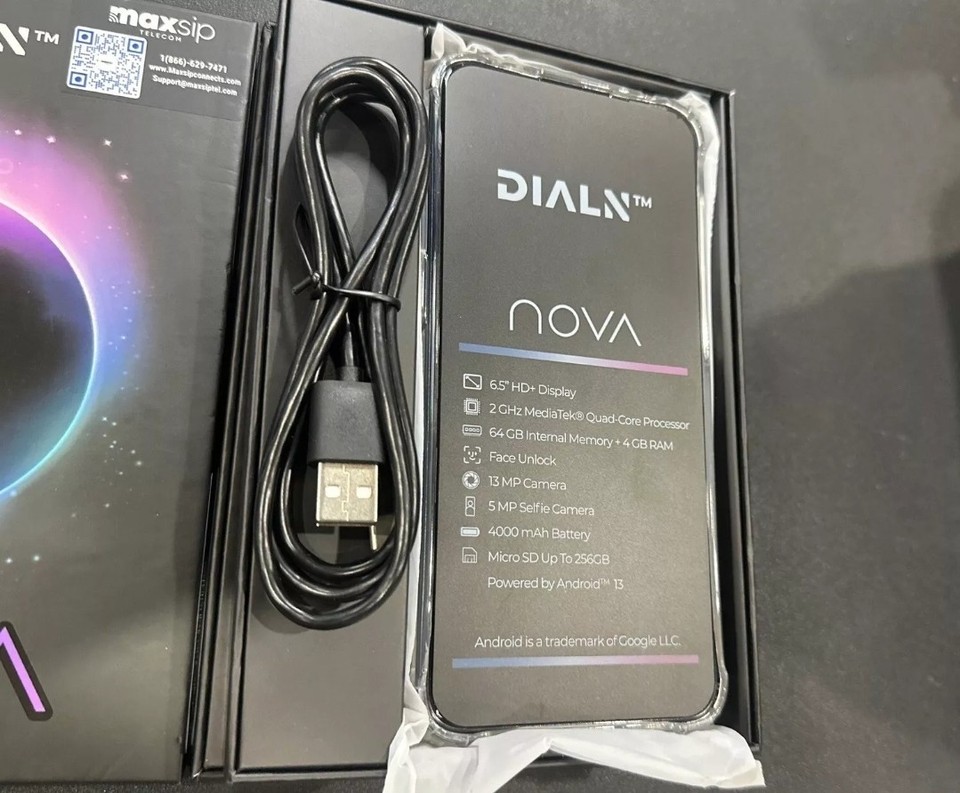 DIALN Nova 6.5” Black Smartphone -4GB +64GB Quad Core 2.0GHz Tmobile | eBay