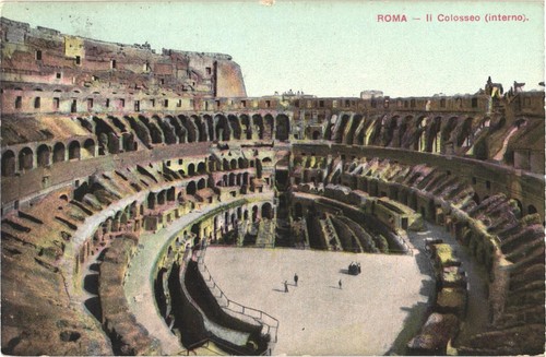 Rome Italy The Colosseum Interior View Vintage Postcard | eBay