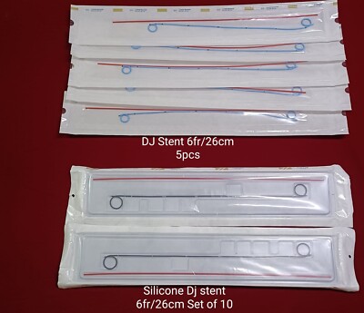 4A SILICON DJ Stent 6fr/26cm For 1Year Durable Set Of 10+Dj Stent 6fr ...