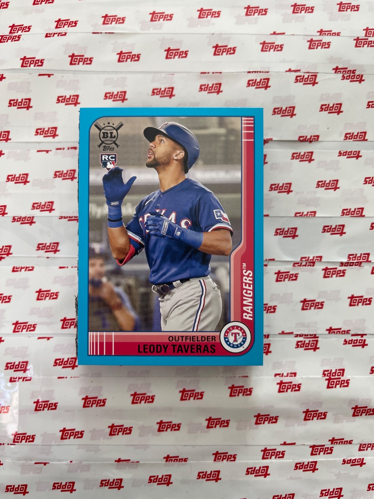 2021 Topps Big League Baseball Leody Taveras Rookie Card RC Rangers ...
