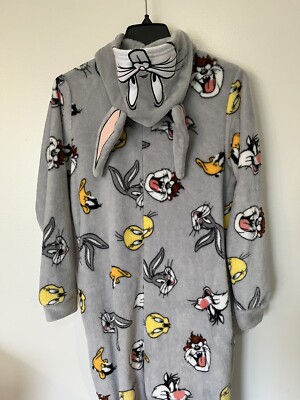 Warner Bros. Looney Tunes Bugs Bunny One piece Sleepwear Adult Size XS ...