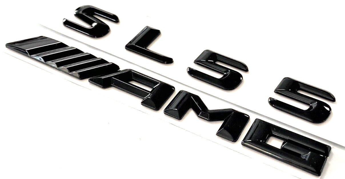 #1 BLACK SL55 + AMG REPLACEMENT FOR MERCEDES REAR TRUNK EMBLEM BADGE ...