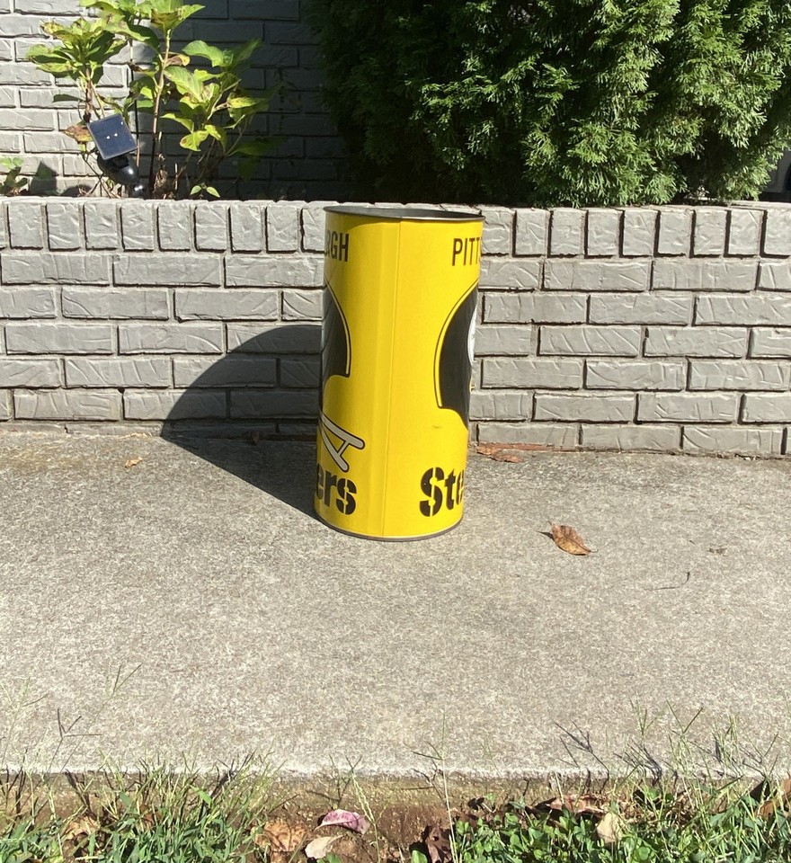1970s Pittsburgh Steelers Garbage Metal Can SINGLE Bar Helmet 19.5”X10 ...