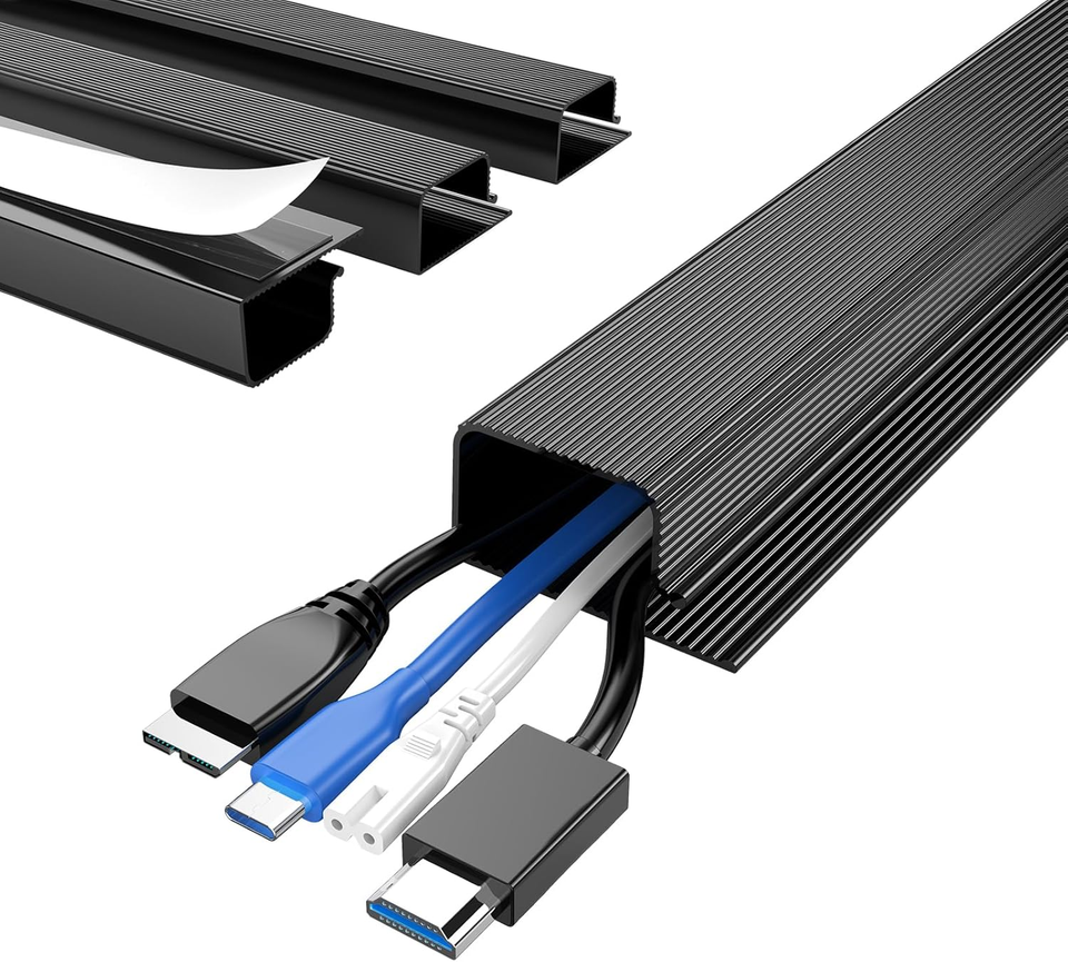 4 Pack Cord Organizers for Desks, 62.8In Cable Organizer Cable ...