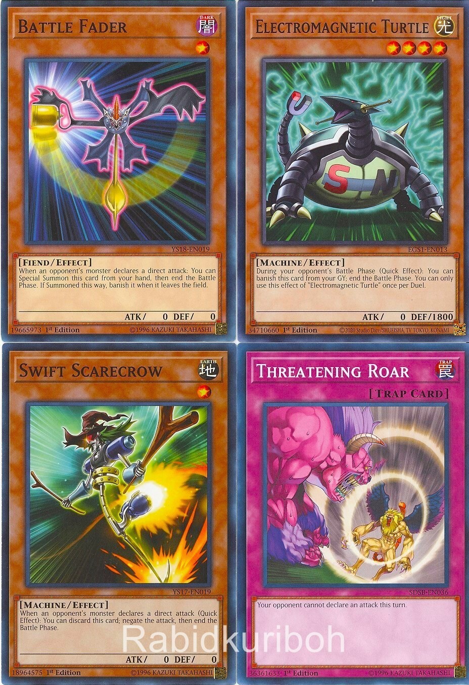Yugioh Battle Ender Set - Swift Scarecrow + Electromagnetic Turtle ...