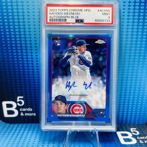 2023 Topps Chrome Update RC Auto Blue Refractor Hayden Wesneski 144/150 ...