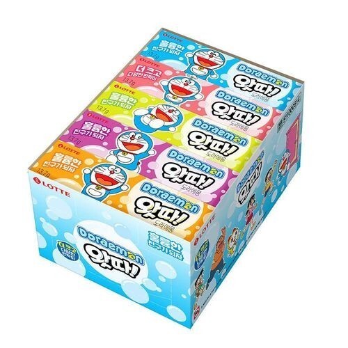 LOTTE WATTA Gum x Doraemon Characters - 13.7g * 25packs (1BOX) / Korean ...