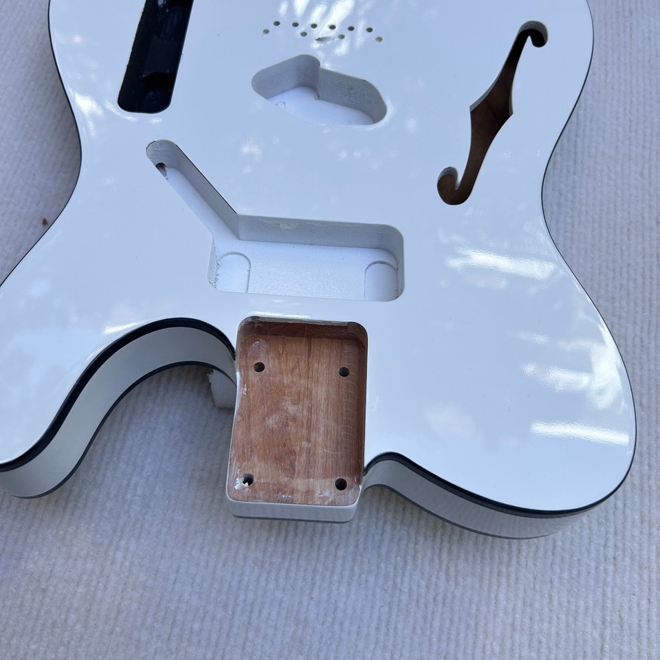 Telecaster Guitar body Thinline HS Semi hollow alder white 4.11 LBS | eBay