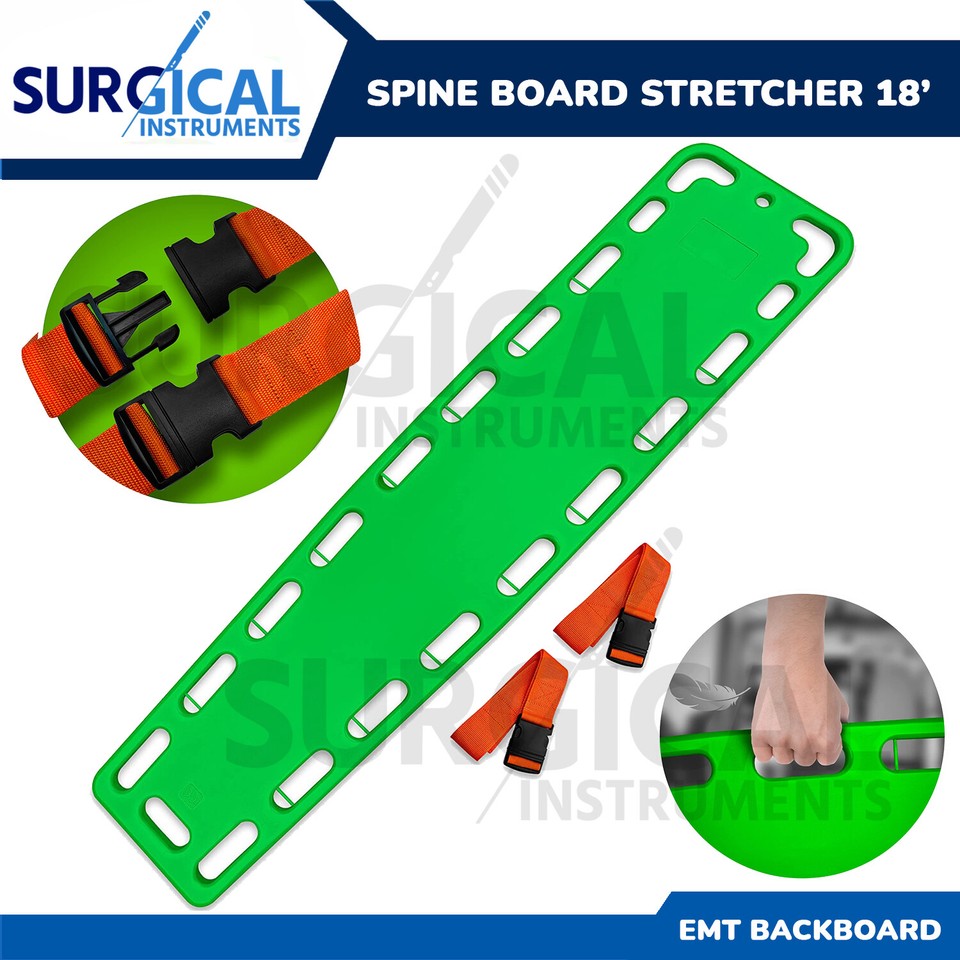First Responder 18" EMT Backboard Spine Board Stretcher Immobilization ...