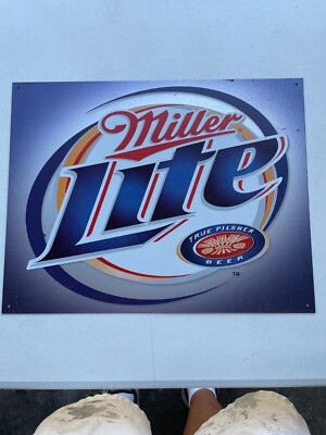 Miller Lite Metal Tin Hanging Sign | eBay