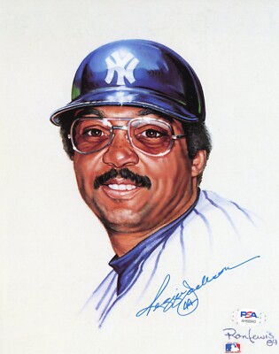 Reggie Jackson Signed 8x10 Art Litho Print PSA Living Legends Ron Lewis ...