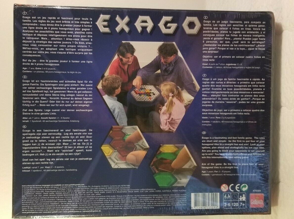 NEW EXAGO Family Game of Strategy by Goliath 2 to 6 Players Ages 7 ...