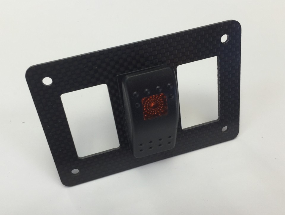 XTREME RACING BLACK ABS PLASTIC UNIVERSAL ROCKER SWITCH PANELS (2 SPOT ...