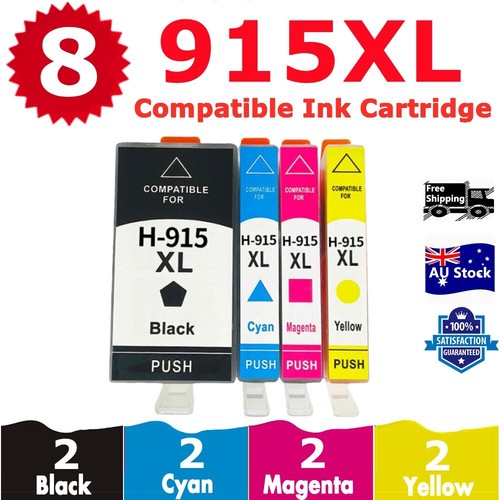 8x Compatible 915XL Ink Cartridge For HP Officejet 8010 8012 8020 8022 ...