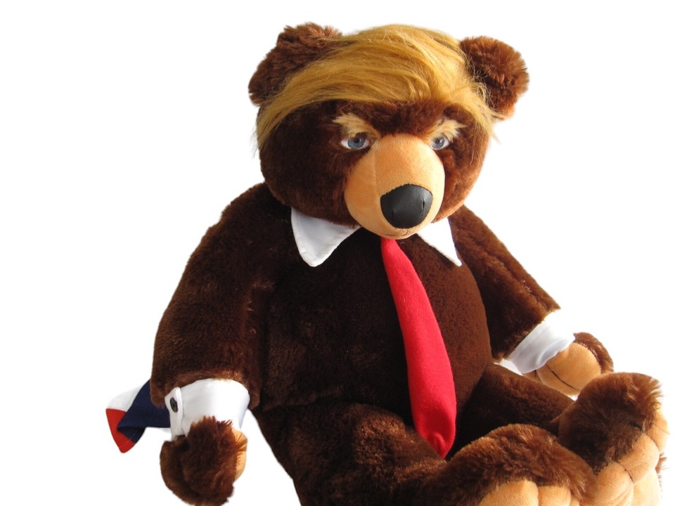 Trumpy Bear w American Flag Cape Plush Stuffed Patriotic MAGA Donald ...
