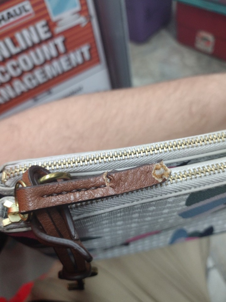 Fossil Devon Floral Multi White Grey Crossbody Bag *See Pictures* | eBay