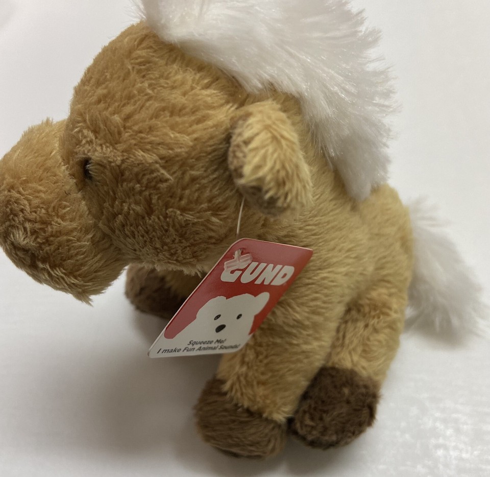 GUND 4.5 in Animal Chatter Horse Animal Light Brown GUND 020250 No ...