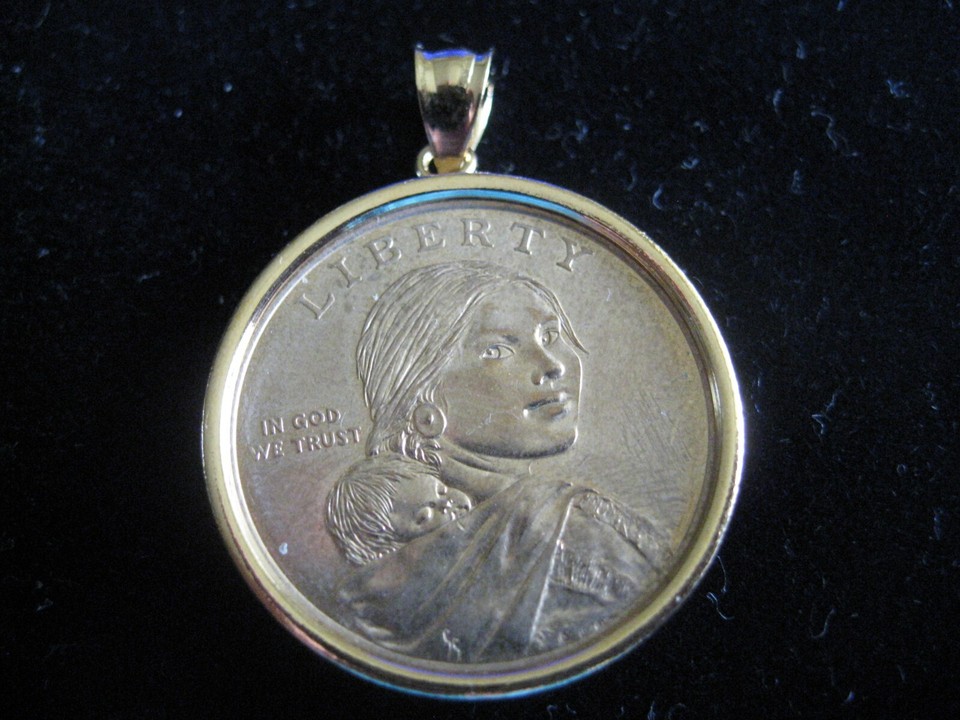 COIN HOLDER & Pendant for COMMEMORATIVE DOLLARS in Sterling Silver YOU ...