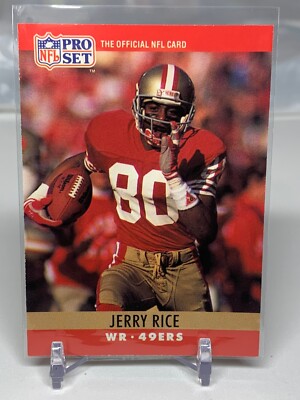 JERRY RICE 1990 PRO SET BASE FOOTBALL CARD #295 SAN FRANCISCO 49ERS HOF ...