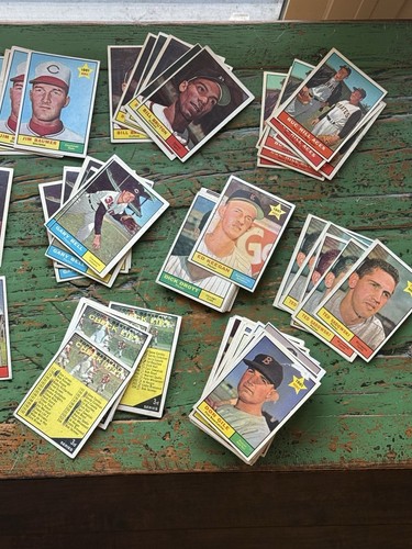 1961 Topps Baseball Card Lot Starter Set Commons Checklists Doubles ...