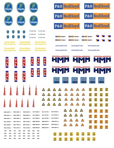 HO Scale Container Decals. " Mixed Containers " | eBay