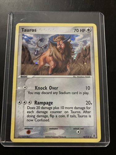 Tauros 16/112 EX FireRed & LeafGreen Holo Rare Pokemon TCG 2004 | eBay