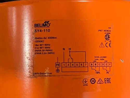 BELIMO F6300-150SHP+SY4-110 12" 2-Way Butterfly Valve BFV Class 150 | eBay