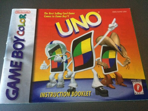 Uno Manual Nintendo Gameboy Color GBC Game Boy | eBay
