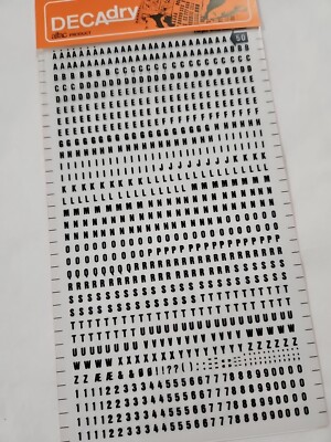DECAdry 50 - Transfer Letters, Dry Transfer - Black - 12pt / 0.118 ...