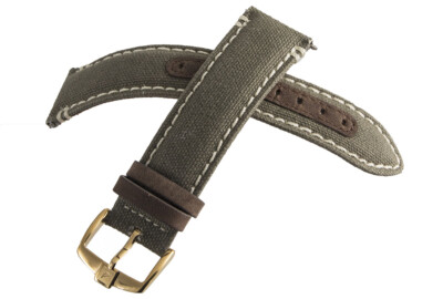 Sperry Top-sider 21mm Green Fabric Gold Buckle Watch Band Strap | eBay