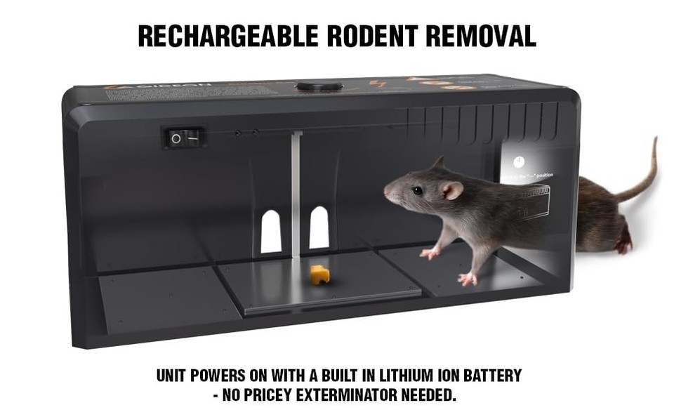Eliminator Mouse Trap & Rat Trap-Electric Traps Indoor for Home- black ...