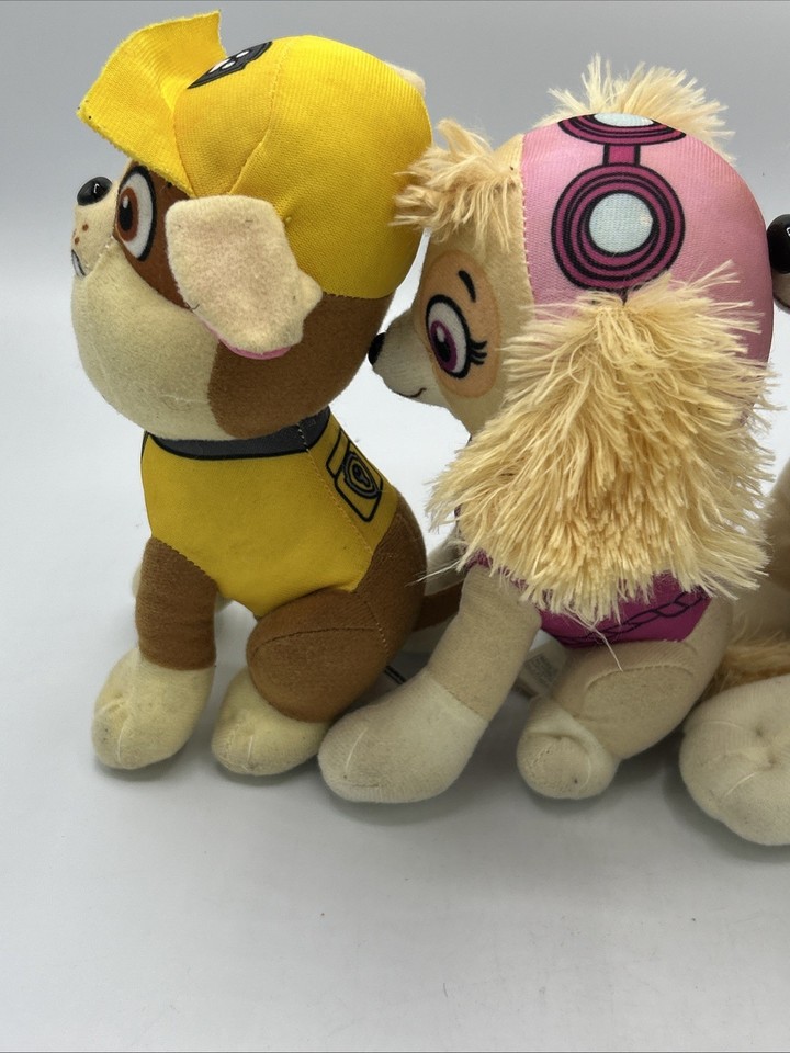 3 Paw Patrol Skye 10" & 7" Rubble Bulldog 8" Plush Toys Dog | eBay