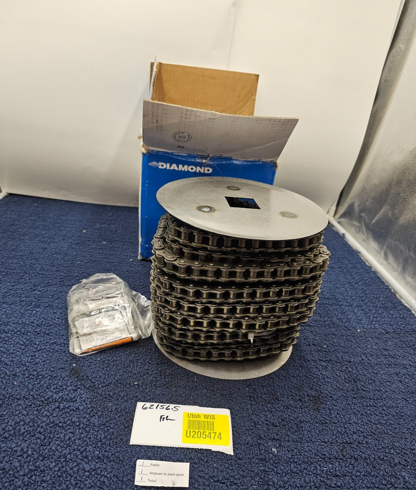 DIAMOND DMD-50-1R-50FT: #50 x 50 ft. Roller Chain Riveted; 5/8" Chain ...