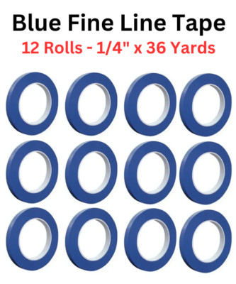 American FM71 Series - Blue Fine line Masking Tape - 1/4" x 36 Yards ...