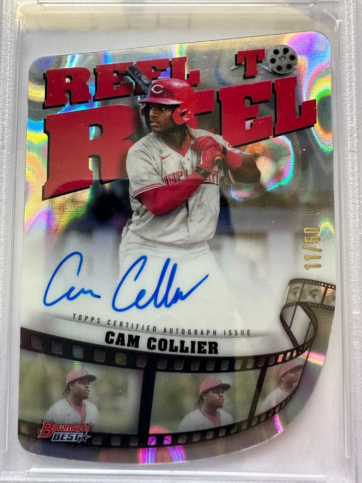 CAM COLLIER Auto PSA 2023 BOWMAN'S BEST REEL TO REEL DC Auto Lava Die ...