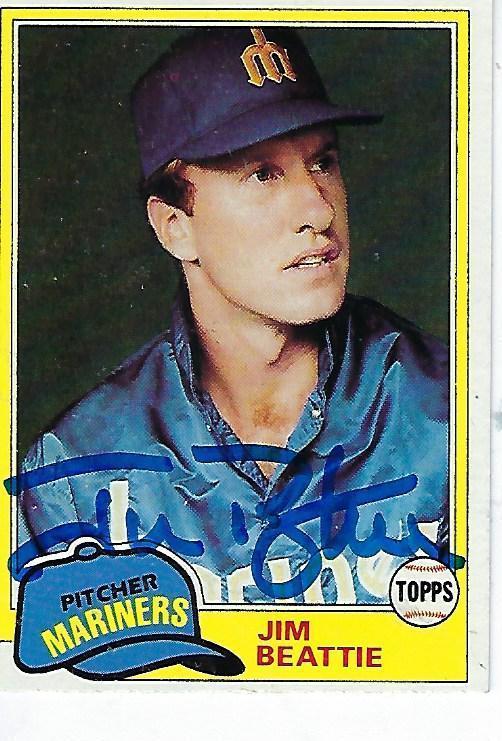 JIM BEATTIE SIGNED 1981 TOPPS #443 - SEATTLE MARINERS | eBay