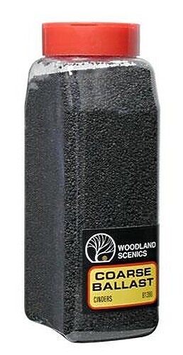 Woodland Ballast - Coarse (Cinder) 32 oz - Model Railroad Ballast - # ...