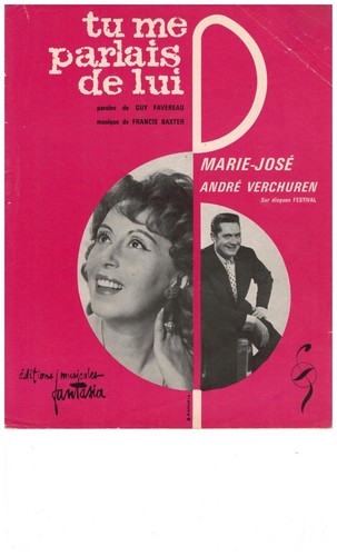 Partition Accordéon "TU ME PARLAIS DE LUI " ANDRE VERCHUREN . | eBay