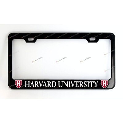 Harvard University Custom Made Black Metal License Plate Frame +Screw ...