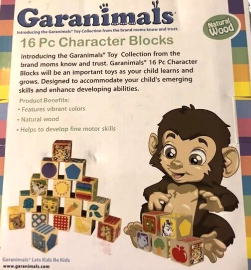 Garanimals 16 real Wooden character Blocks Sealed New Toddler Baby | eBay