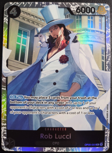 Rob Lucci OP05-093 SR ONE PIECE Tcg Card Game NM Black | eBay