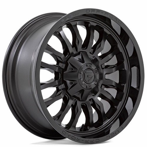 22x10" Fuel Wheels D796 Arc Matte Black/Gloss Black Lip Off-Road Rim(5 ...