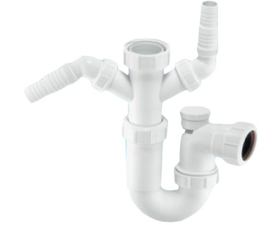 Mcalpine WM11V Sink Trap with Dishwasher & Washing Machine Conns Anti ...