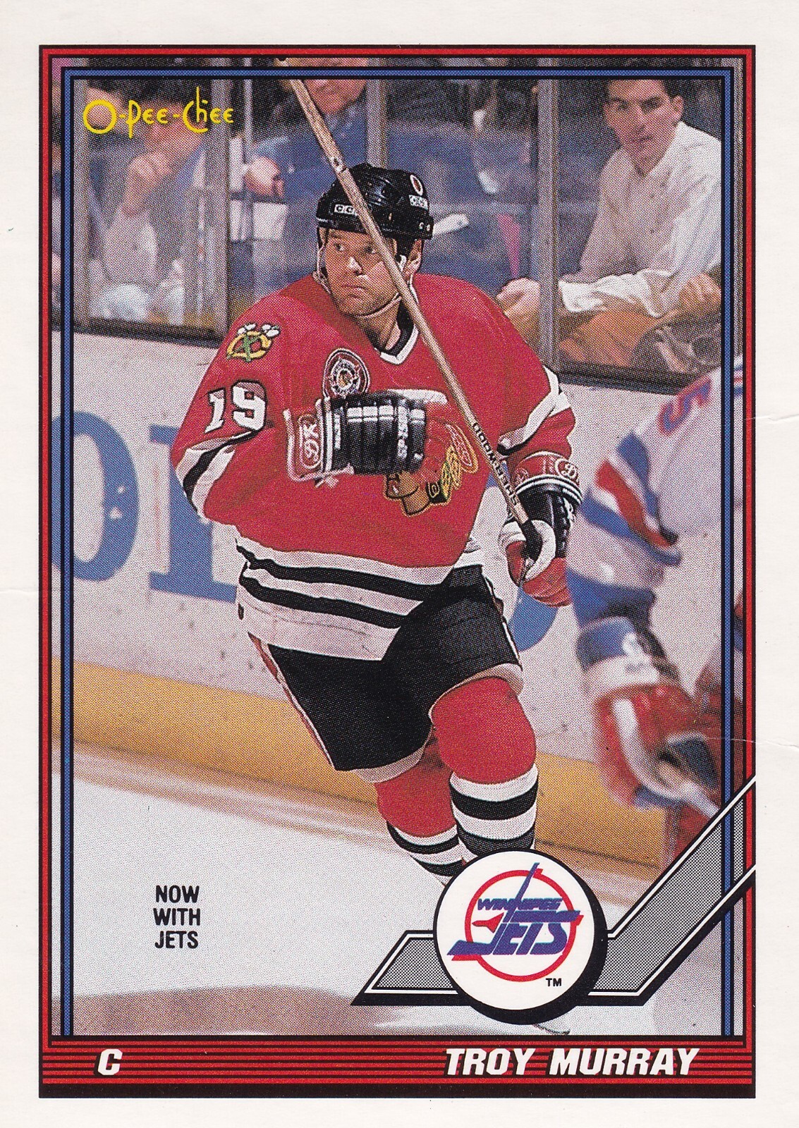 1991-92 O-Pee-Chee #87 Troy Murray-Winnipeg Jets + (Yes 4 Free Mystery ...