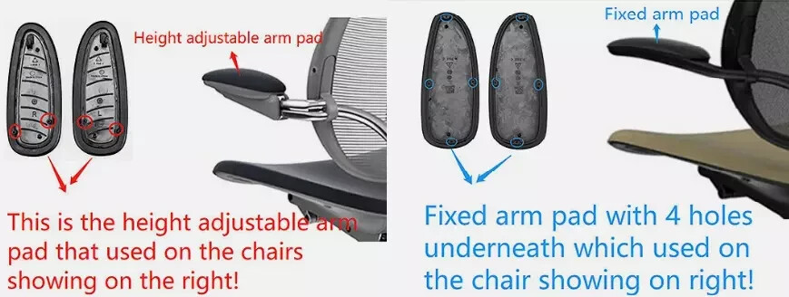 Humanscale Liberty Chair Arm Pad Armpads Caps 1 pair | eBay UK