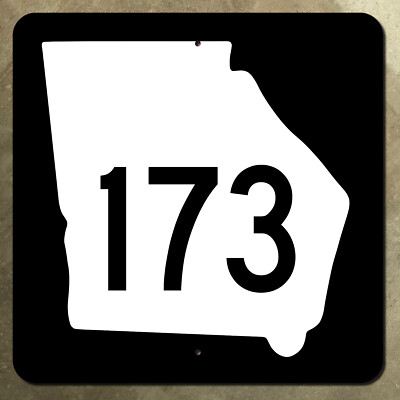 Georgia state route 173 Manchester Raleigh highway marker road sign ...