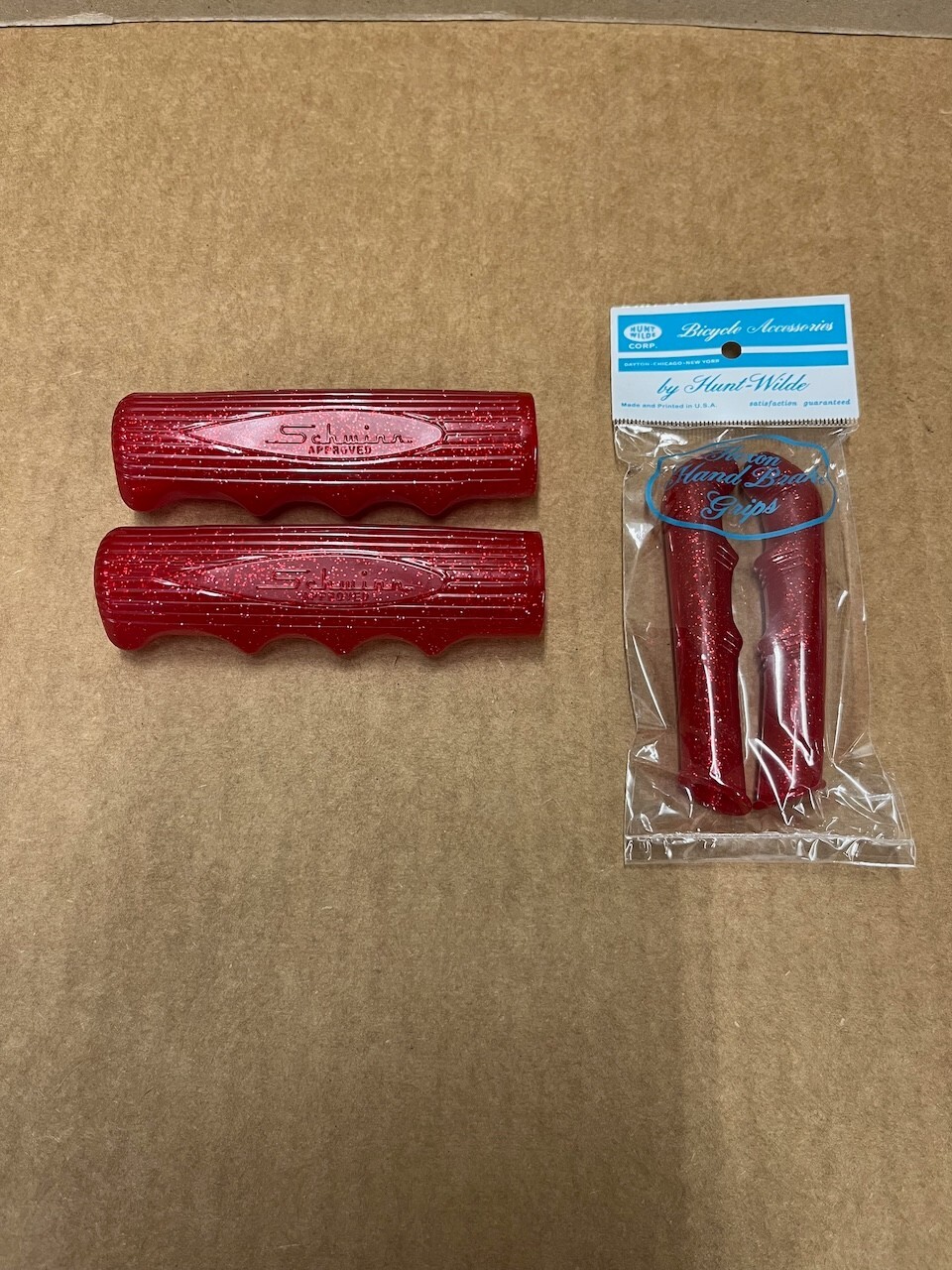 Hunt Wilde Red Sparkle Bicycle Brake Lever Covers & Schwinn Apple Krate ...