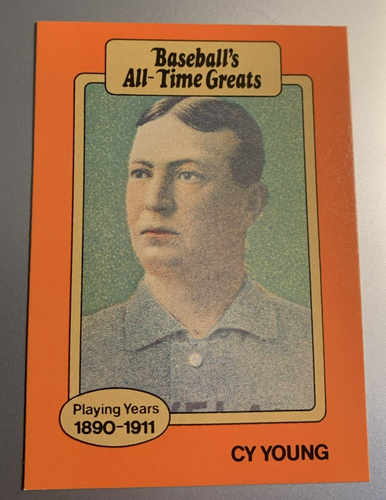 1987 Hygrade Baseball’s All- Time Greats Cy Young MLB Card Boston Red ...