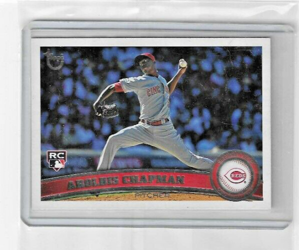 Aroldis Chapman 2011 Topps *VINTAGE STOCK* SP Rookie Card Reds #110 | eBay