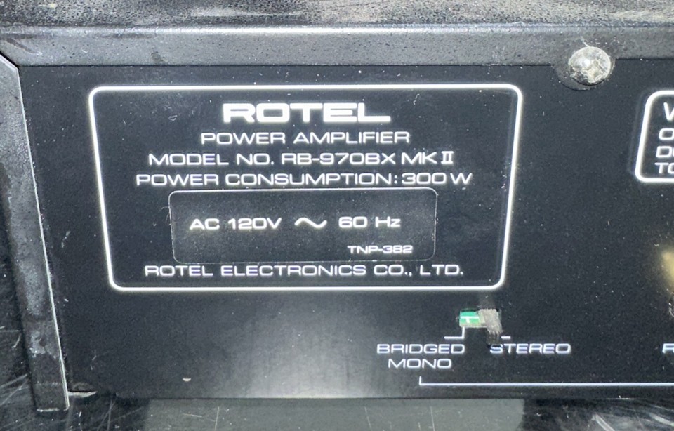 ROTEL RB-970BX Stereo Power Amplifier | eBay